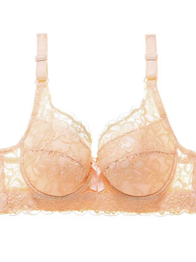 Women's Lace Bras Padded Bras Underwire Bras Detachable Straps 3/4 Cup ...