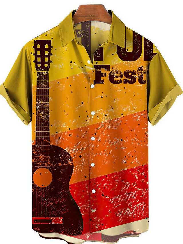 Homme Chemise Chemise Hawaïenne Chemisette Chemise Dété Graphic