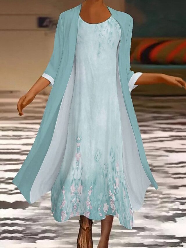 Women's Two Piece Dress Church Dress Long Dress Maxi Dress Light Pink ...