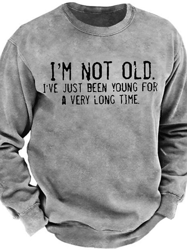 Mens Sweatshirt Pullover Print Designer Basic Casual Graphic Letter Print Plus Size Crew Neck