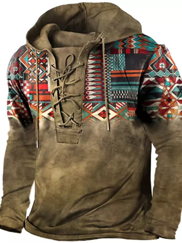 Men's Unisex Pullover Hoodie Sweatshirt Green Blue Yellow Red Brown ...