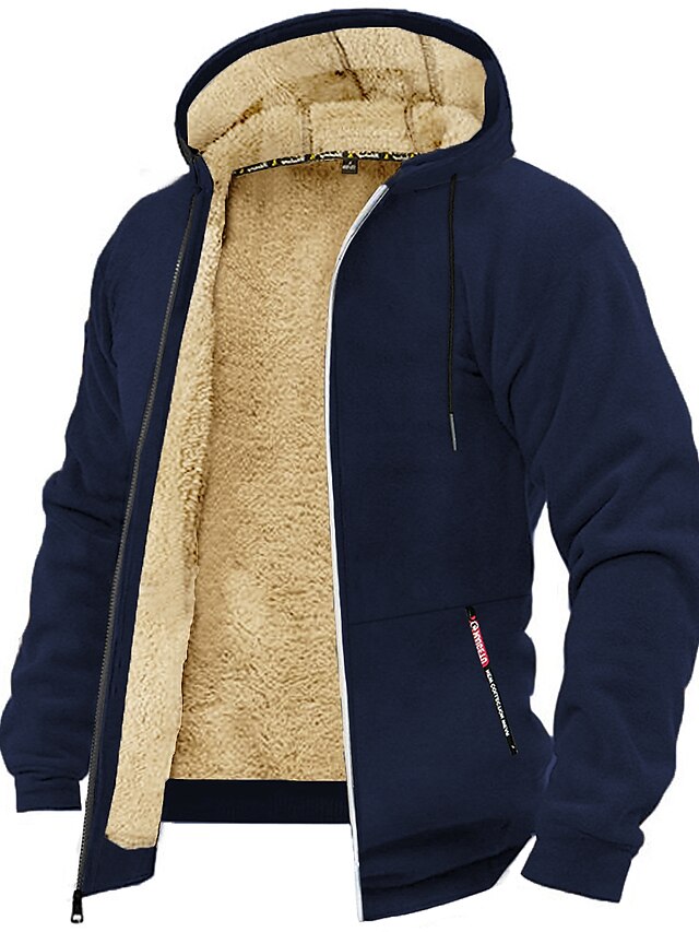 Homme Sweat à capuche zippé Sherpa Noir Blanche Vin Vert Véronèse bleu ...