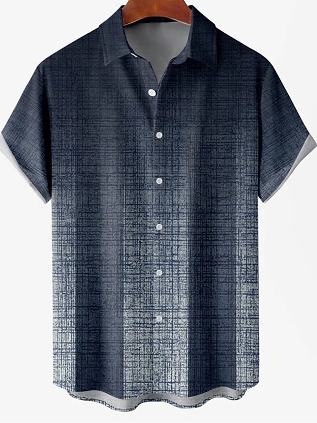 Homme Chemise Chemisette Chemise Dété Dégradé Imprimés Photos Col