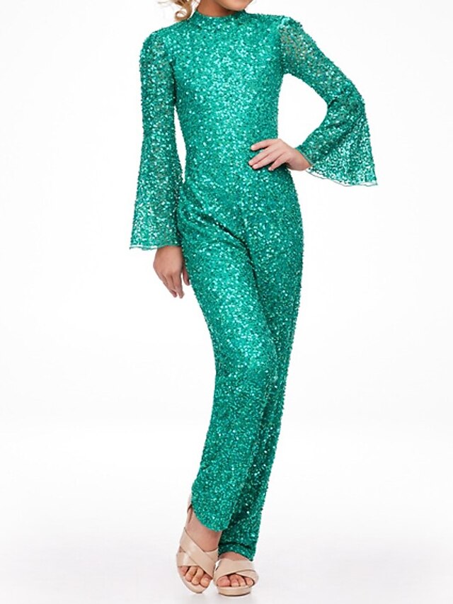 Jumpsuits Floor Length Flower Girl Dress Pageant & Performance Girls ...