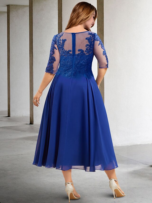 A-Line Plus Size Curve Mother of the Bride Dresses Elegant Dress Formal ...