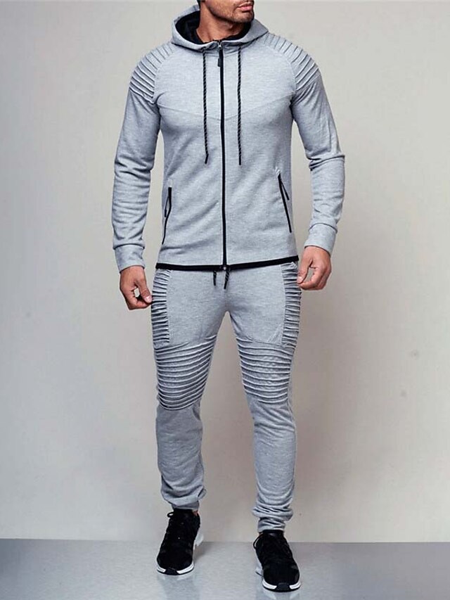 Herren Trainingsanzug Jogginganzug Zip Hoodie Kapuzenjacke Hoodie Jacke ...