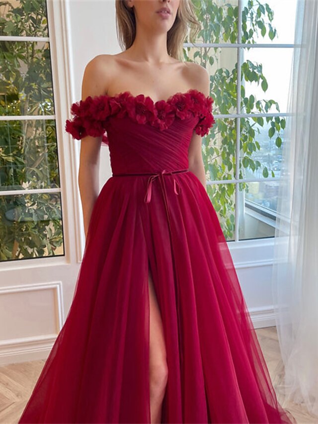 Corte A Trajes de gala Floral Vestido Invitado a la boda Fiesta de Boda ...