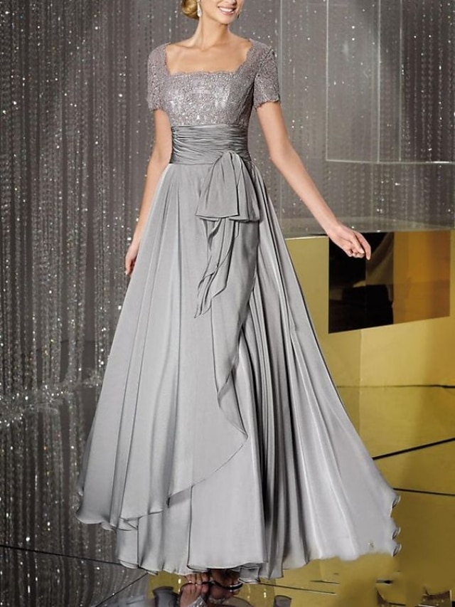 Sheath / Column Mother of the Bride Dress Wedding Guest Elegant Sparkle ...