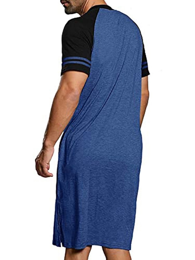 Men's Pajamas Loungewear Robe Nightgown Plain Stylish Casual Comfort ...