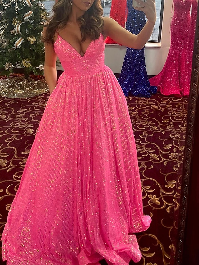 A-linje Balklänningar Glitter och glans Klänning Bröllopsgäst ...