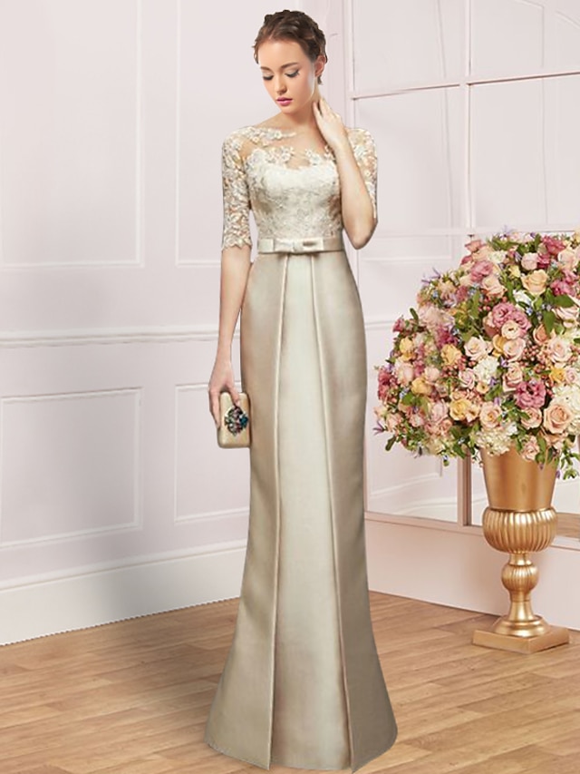 Sheath / Column Mother of the Bride Dress Wedding Guest Elegant Party ...