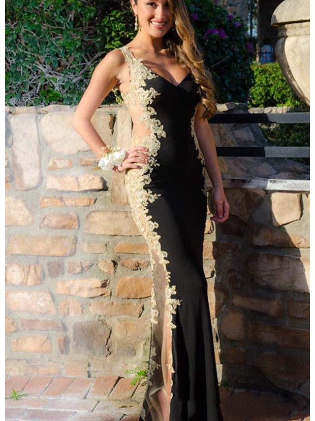 Robe Fiançailles Trompette / Sirène Robes de soirée Dos Nu Longueur Sol ...