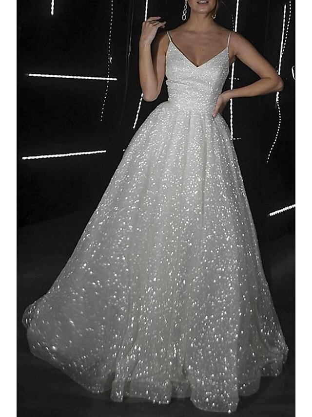 Robe robe demoiselle d honneur Trapèze Robes de bal Étincelant Longueur ...