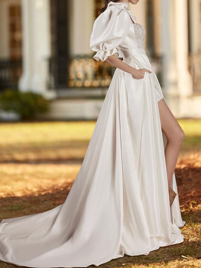 Hall Casual Fall Wedding Dresses Sheath / Column Sweetheart Short ...