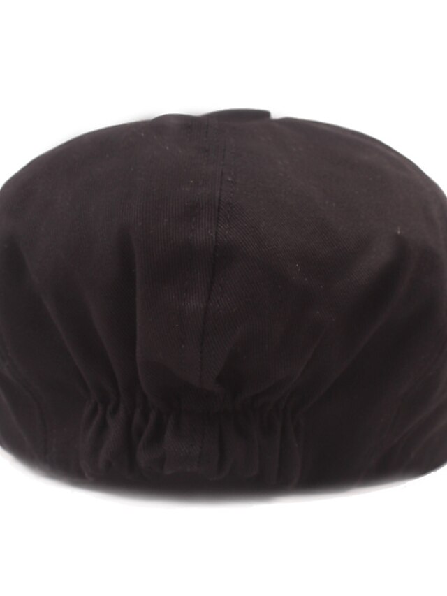 Men's Beret Hat Newsboy Hat Black Yellow Cotton Streetwear Stylish ...