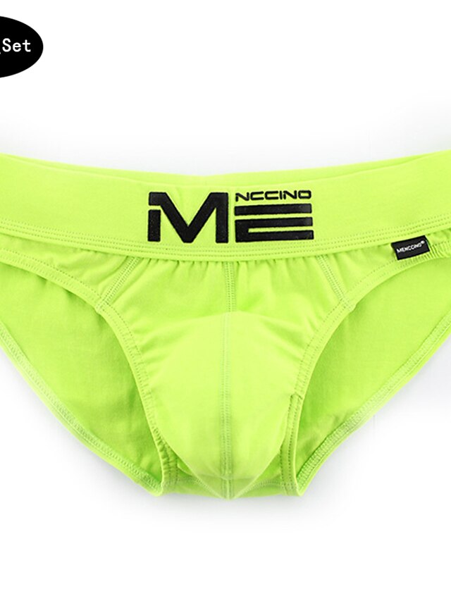 Men's 2packs Briefs Brief Underwear Washable Comfortable Letter Low ...