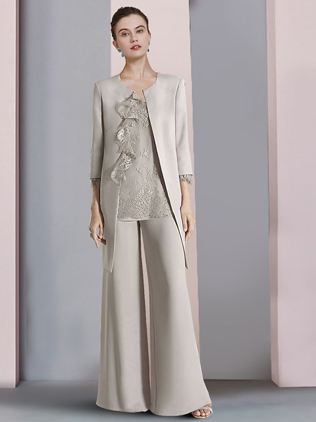 3 Piece Mother of the Bride Dress Wedding Guest Elegant Minimalist ...