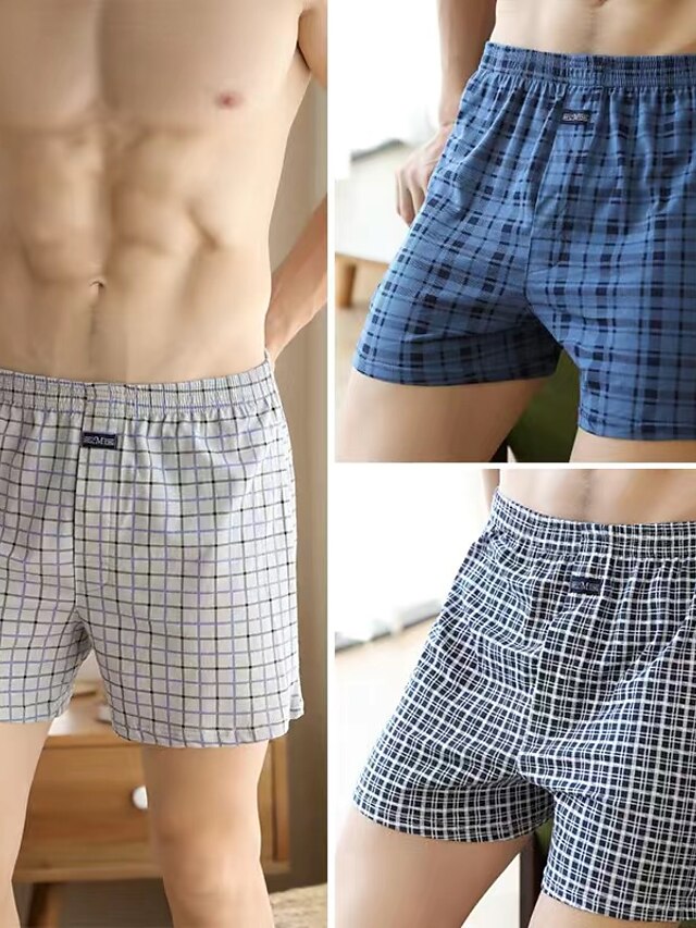 Men's 3 Pack Underwear Boxer American Boxer Shorts Cotton Breathable ...