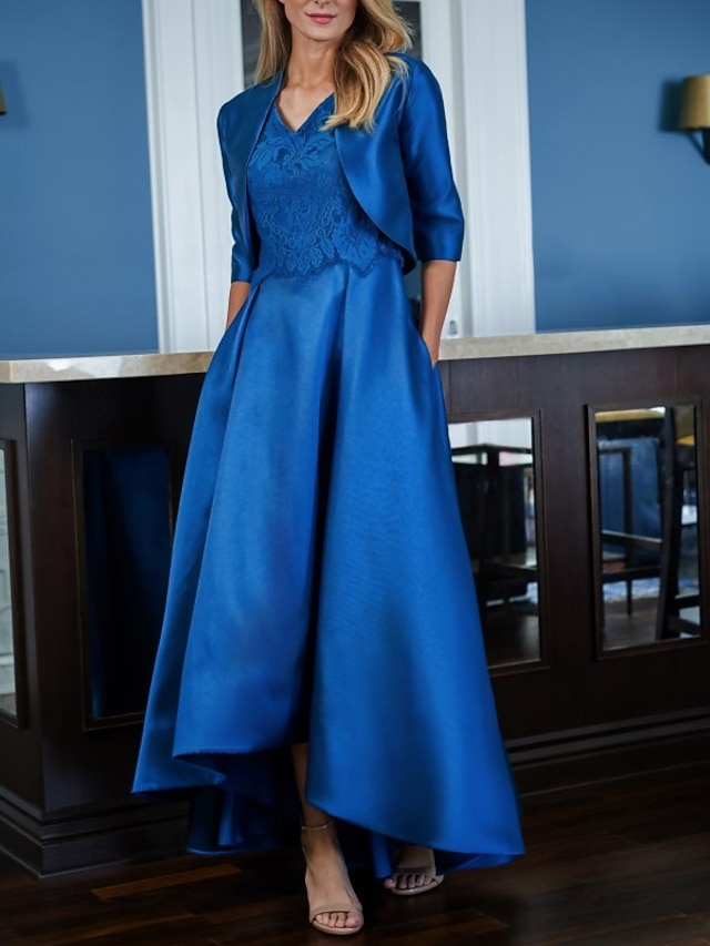 Tvådelad A-linje Klänning till brudens mor Bröllopsgäst Elegant Vintage ...