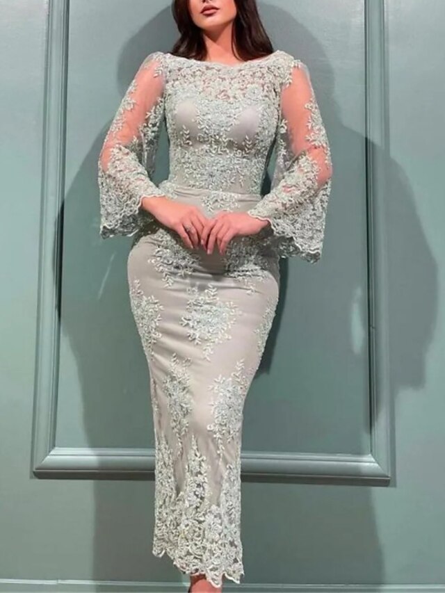 Mořská Panna Šaty Pro Matku Nevěsty Svatební Host Elegantní Vinobraní