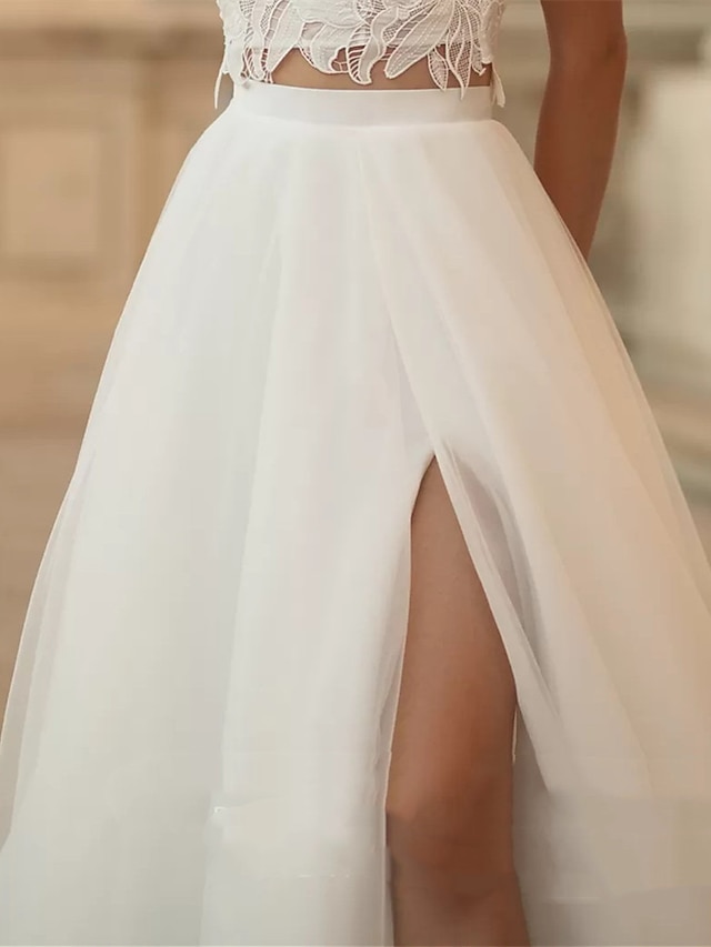 Beach Boho Wedding Dresses A-Line Separates Separates Sweep / Brush ...