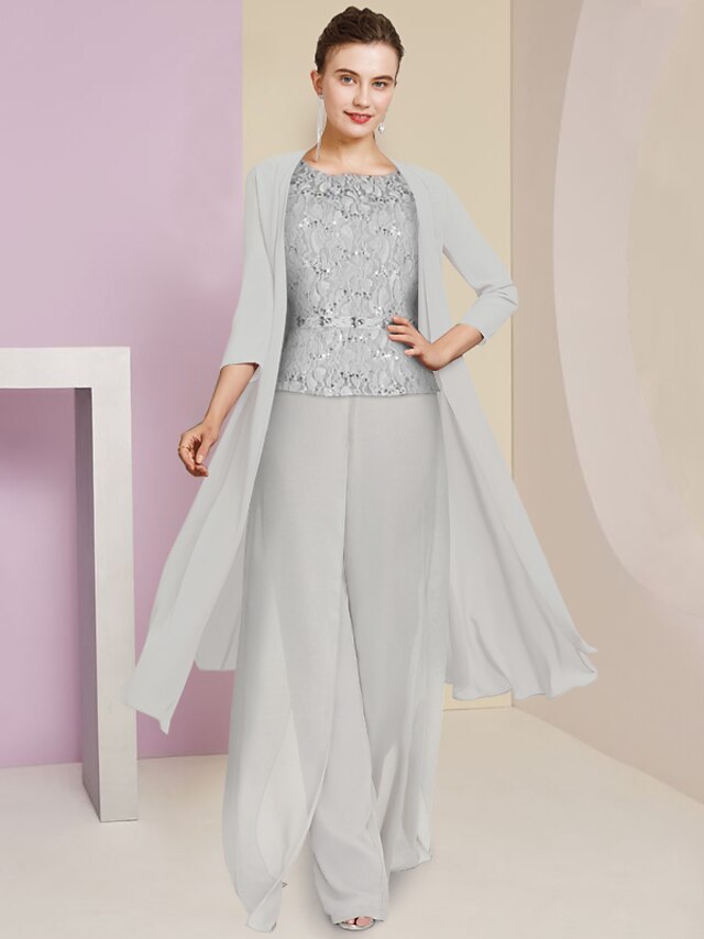 Jumpsuit / Pantsuit 3 Piece Mother of the Bride Dress Formal Wedding ...