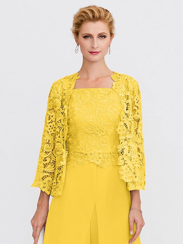 Mother's Wraps Bolero Coats / Jackets Elegant 3/4 Length Sleeve Floral ...