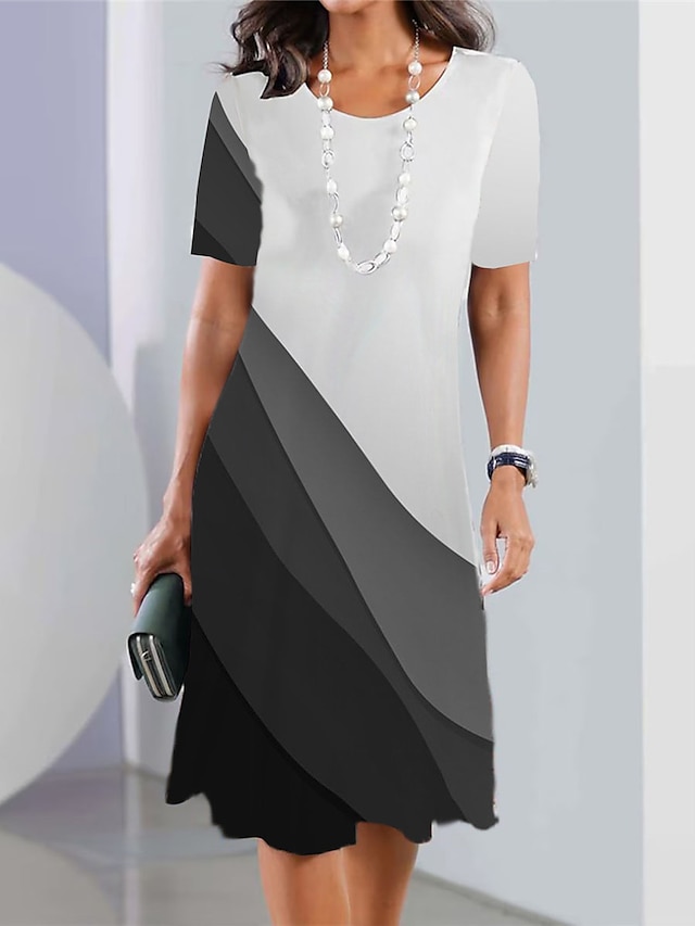 Damen Minikleid Sweatkleid Sommerkleid Kleid drucken Midi-Kleid Modisch Strassenmode Modern ...