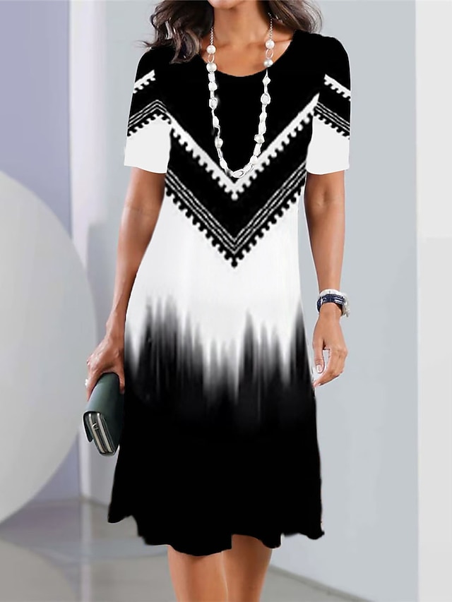 Damen Minikleid Sweatkleid Sommerkleid Kleid drucken Midi-Kleid Modisch Strassenmode Modern ...