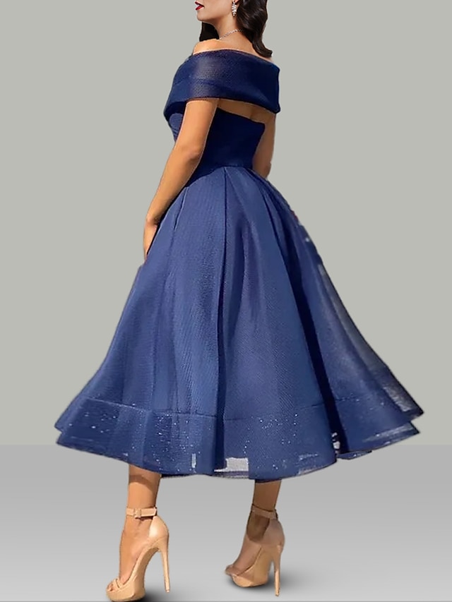 A-Line Tea Length Cocktail Dresses Prom Dresses Party Dresses Vintage ...