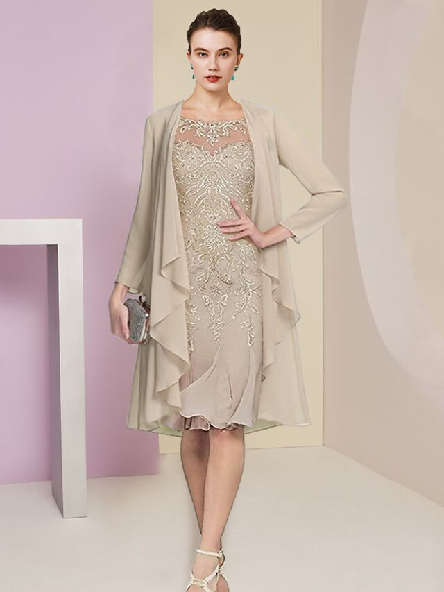 Two Piece Mermaid Mother of the Bride Dress Formal Wedding Guest ...