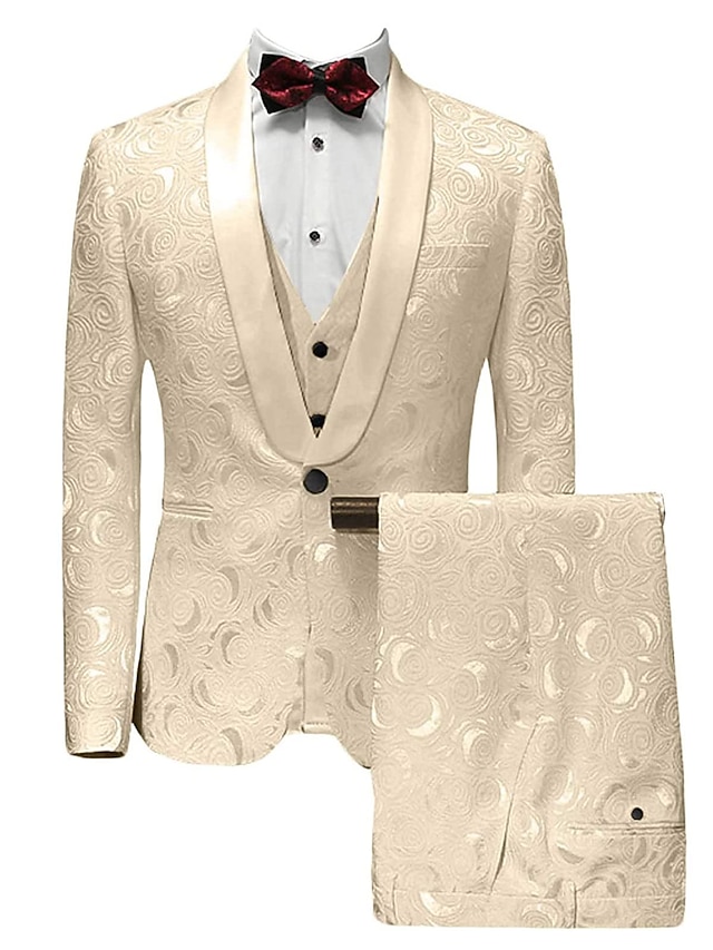 Costumes de mariage pour hommes, couleur unie, noir et blanc, champagne ...