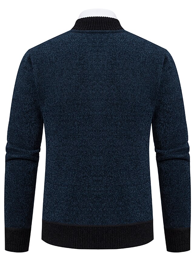 Men's Sweater Cardigan Sweater Mens Dress Sweaters Ribbed Knit Regular ...