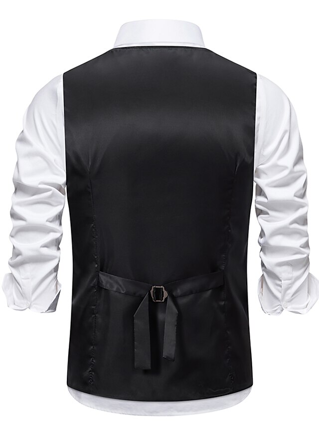 Men's Vest Waistcoat Formal Cocktail Party Party & Evening Casual Daily ...