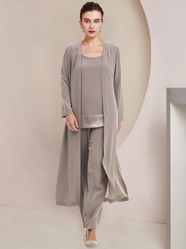 Jumpsuit / Pantsuit 3 Piece Mother of the Bride Dress Wedding Guest ...