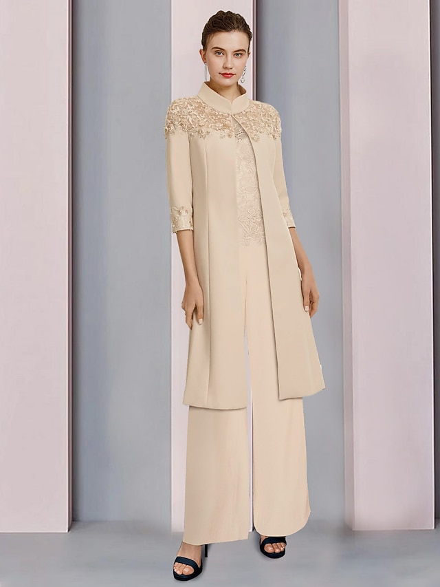 Two Piece Jumpsuits Mother of the Bride Dress Formal Wedding Guest ...