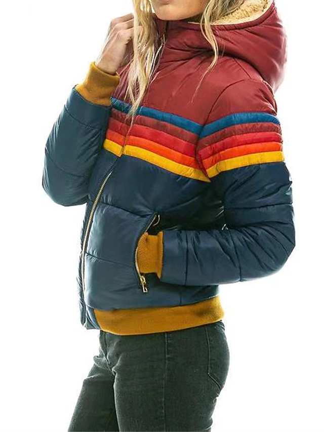 Womens Parka Outdoor Street Daily Fall Winter Regular Coat Regular Fit