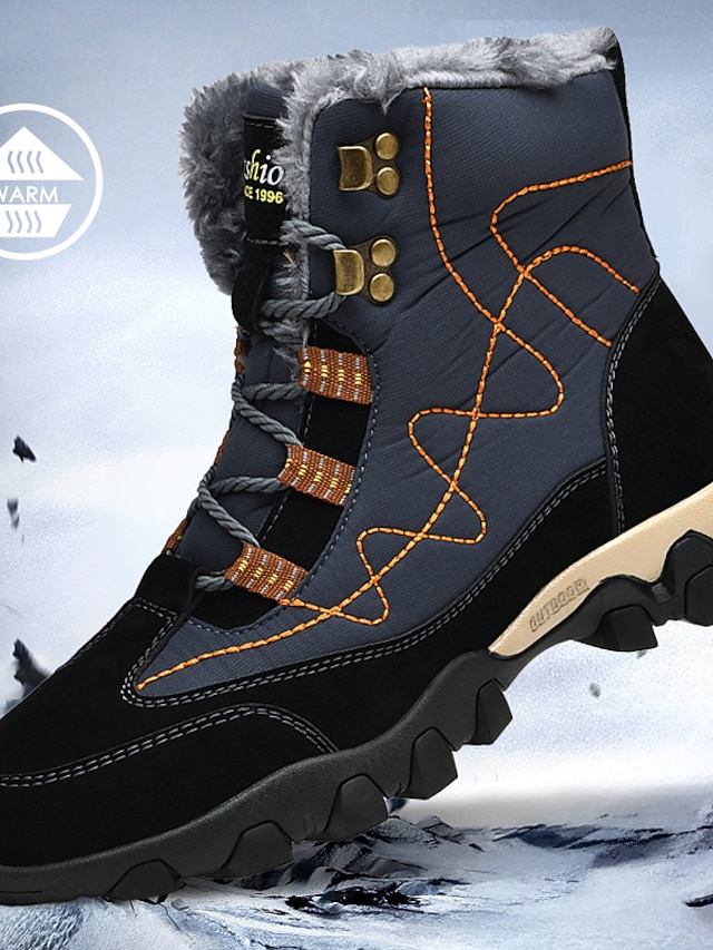 Men's Boots Snow Boots Hiking Boots Winter Shoes Fleece lined Casual ...