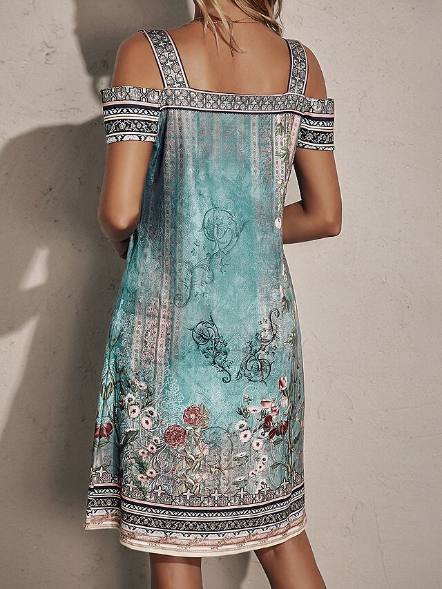 Dames Halflange jurk T shirt jurk Zonnejurk Hemdjurk Zomerjurk Bohemen Actief Modieus Buiten ...