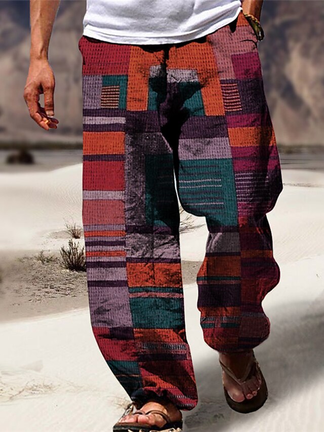 Stripe Casual Men's 3D Print Pants Trousers Outdoor Street Going out ...