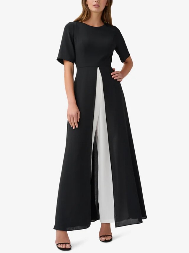 Jumpsuits Mother of the Bride Dress Wedding Guest Elegant Scoop Neck ...