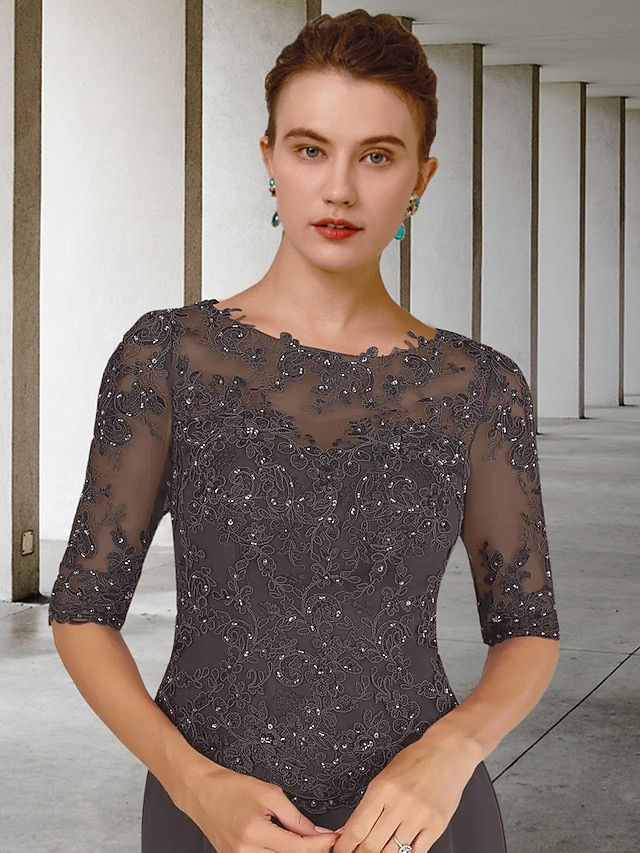 TS Jumpsuits Mother of the Bride Dress Wedding Guest Elegant Jewel Neck ...