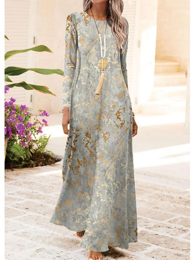 Robe Maxi Femme Robe Swing Robe Shift Robe A Line Mode Streetwear ...