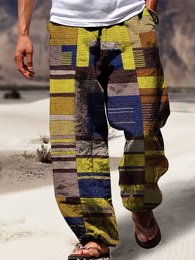 Stripe Casual Men's 3D Print Pants Trousers Outdoor Street Going out ...