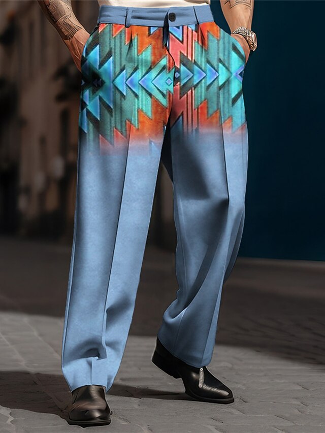 Geometry Ethnic Vintage Men's 3D Print Pants Trousers Outdoor Street ...