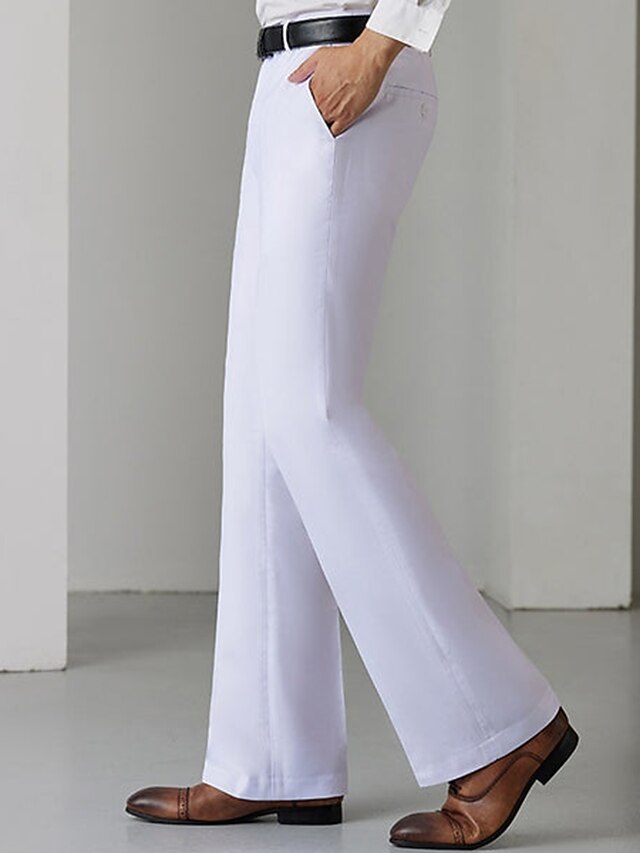 Men's Graduation Dress Pants Flared Pants Trousers Suit Pants Pocket ...