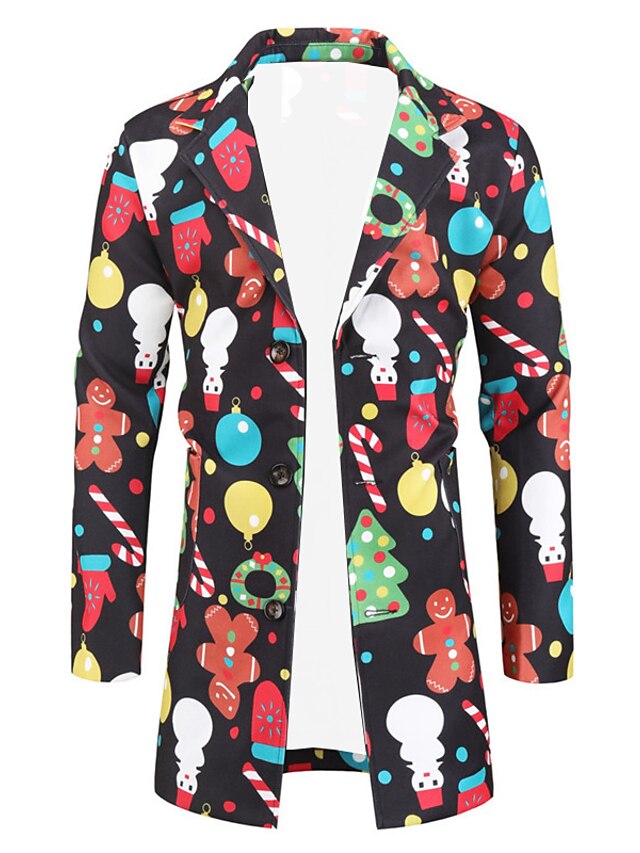 Snemand Juletræ Forretning Afslappet Herre Frakke Jul Arbejde ...