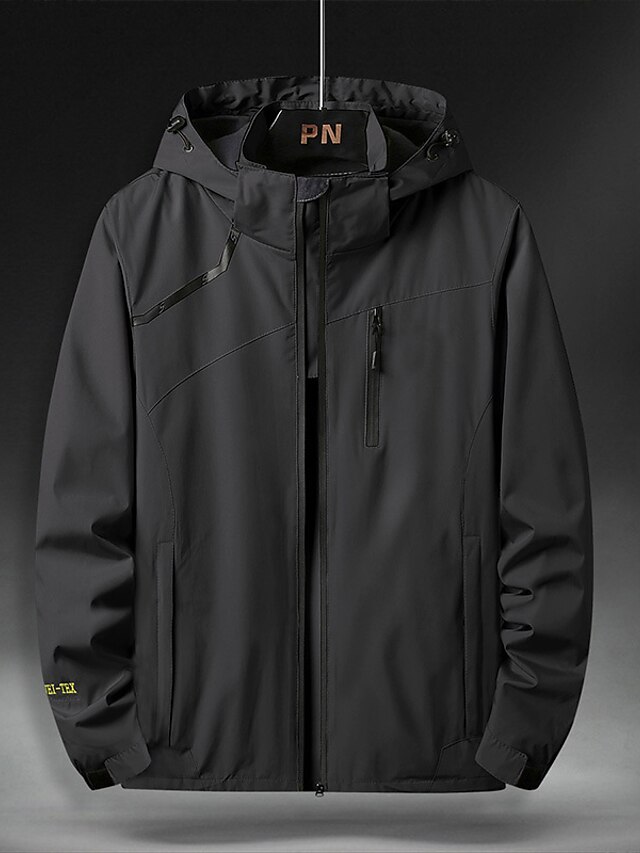 Men's Outdoor Jacket Raincoat Hiking Jacket Daily Wear Vacation Weekend ...