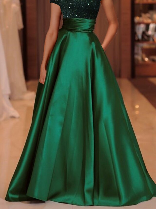 A-Line Chrismas Dress Evening Gown Elegant Dress Floor Length Short ...