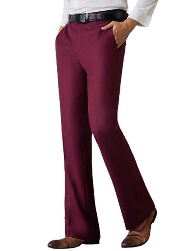 Men's Graduation Dress Pants Flared Pants Trousers Suit Pants Pocket ...